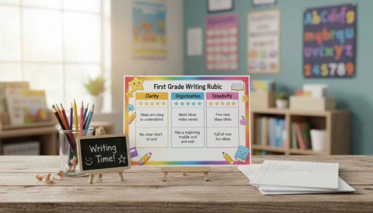 First Grade Writing Rubric Guide for Early Literacy Success